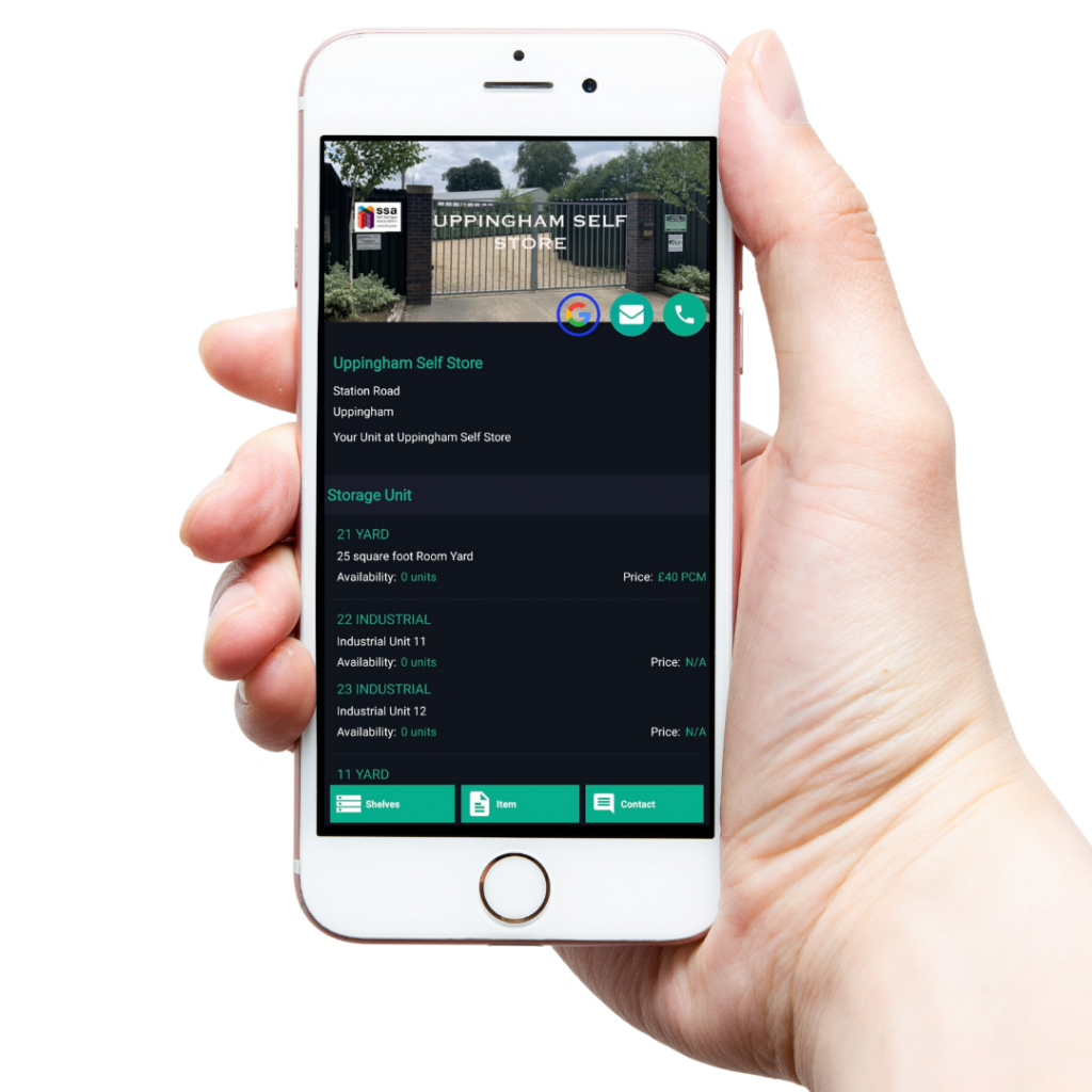 Store Log Flog - The Self Store App for self storage